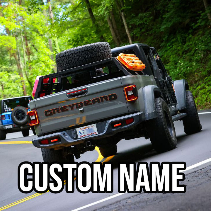 Jeep Gladiator "CUSTOM NAME" Tailgate Emblem - Two Color Stacked ...